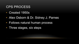 Creative Problem Solving Process | PPTX