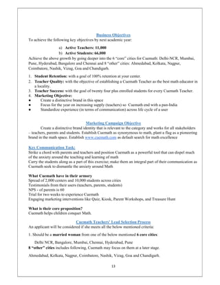 Cps report Document , Summer internship, MBA, Operations, Forward ...