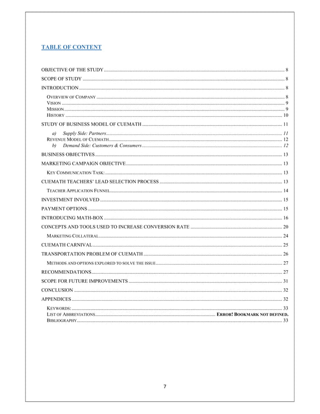 Cps report Document , Summer internship, MBA, Operations, Forward ...