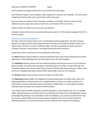 Summary Project Server Psi | DOCX