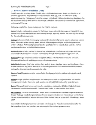 Summary Project Server Psi | DOCX