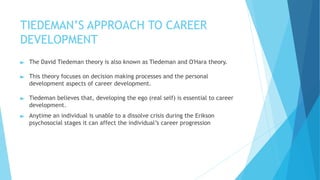 Tiedemann's Approach to Career Development | PPTX