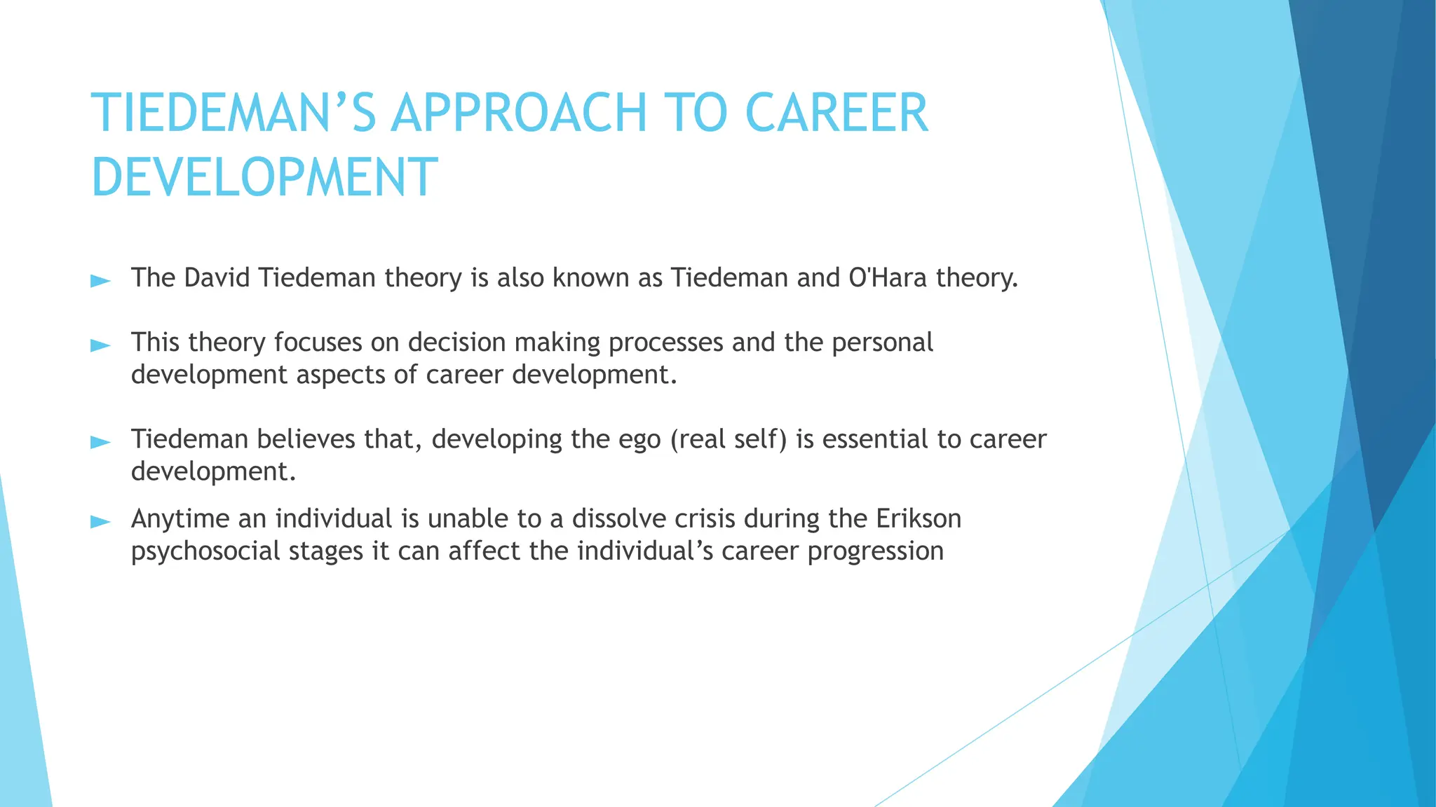 Tiedemann's Theory Of Career Development | PPTX
