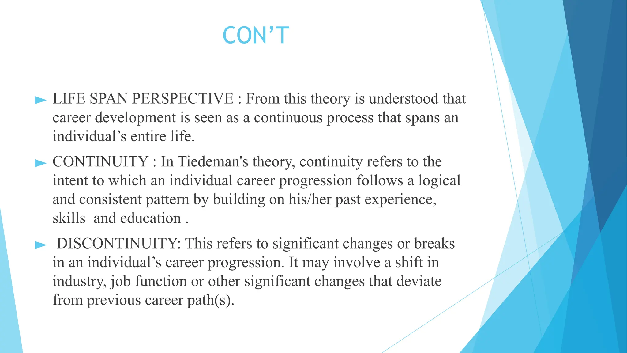 Tiedemann's Theory Of Career Development | PPTX