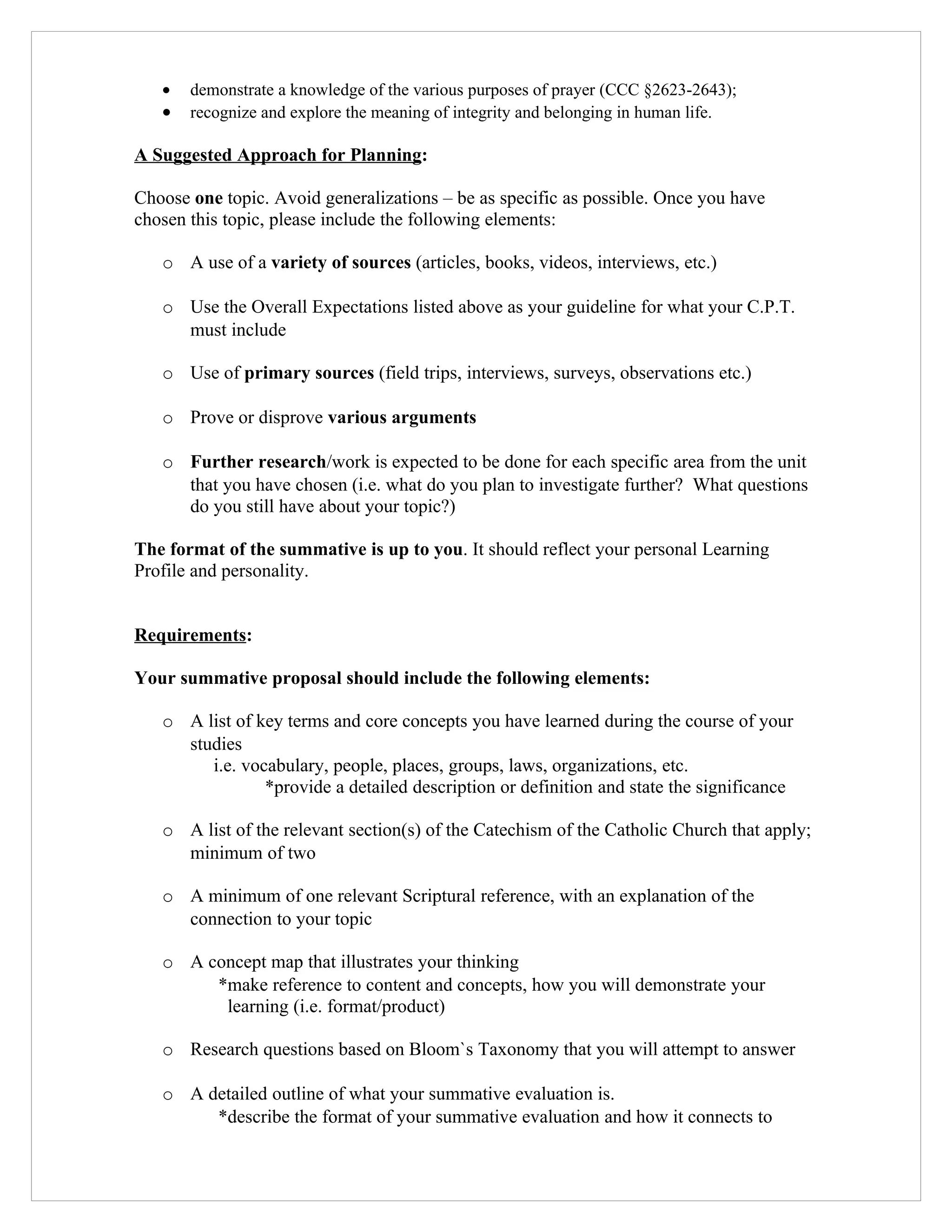 CPT Outline | DOC