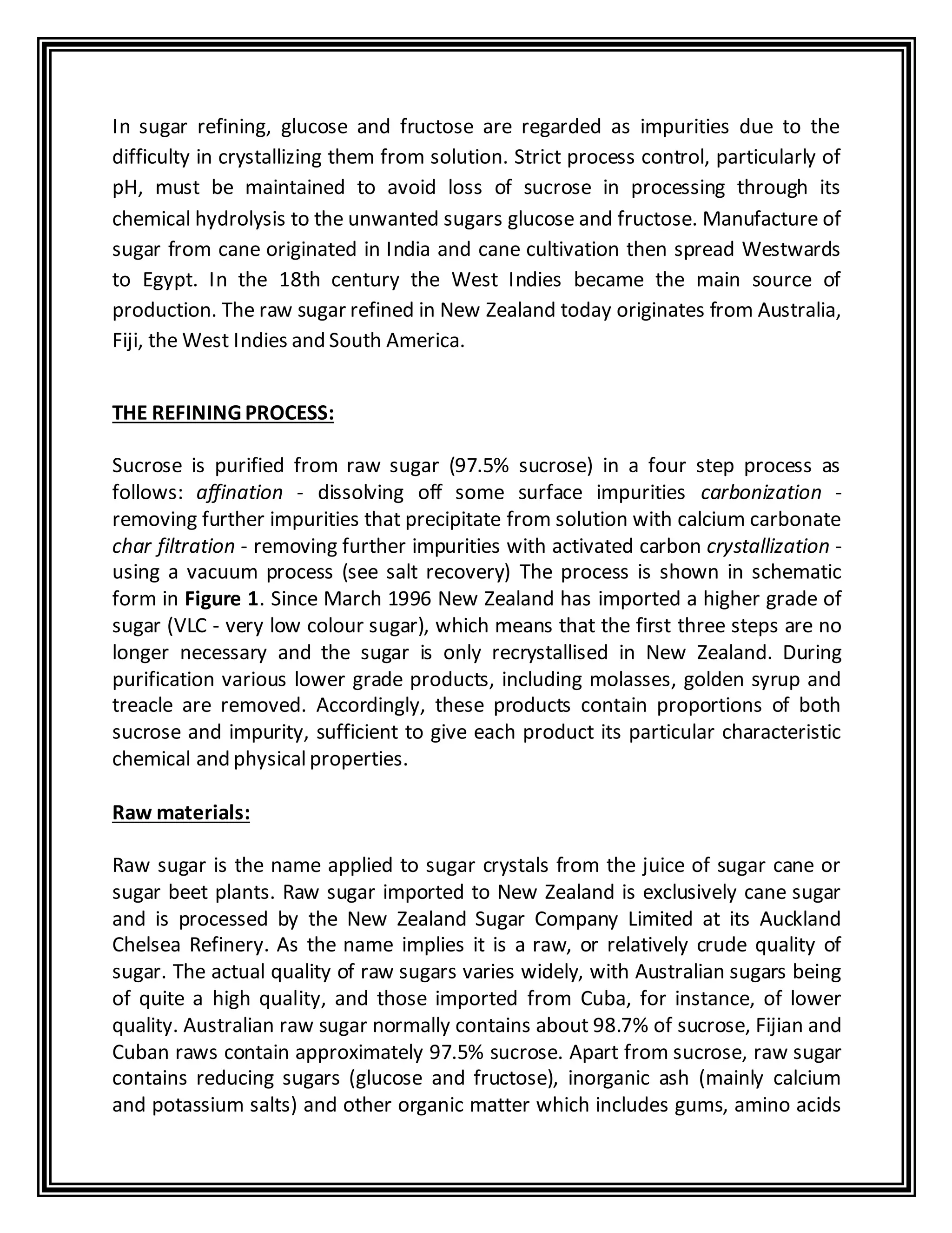 sugar industry | DOCX