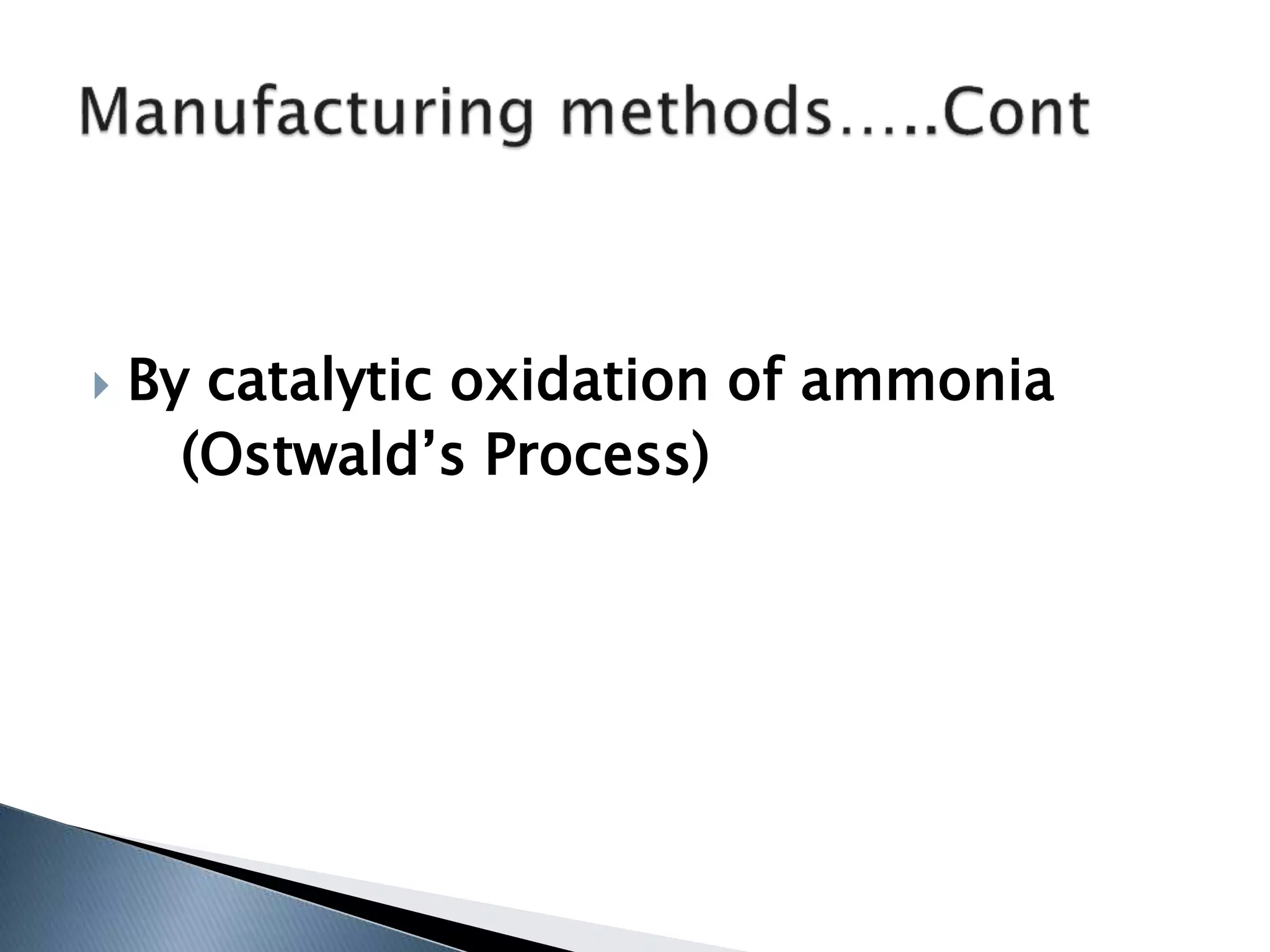 HNO3 MANUFACTURING WITH PROCESS FLOW DIAGRAM | PPTX