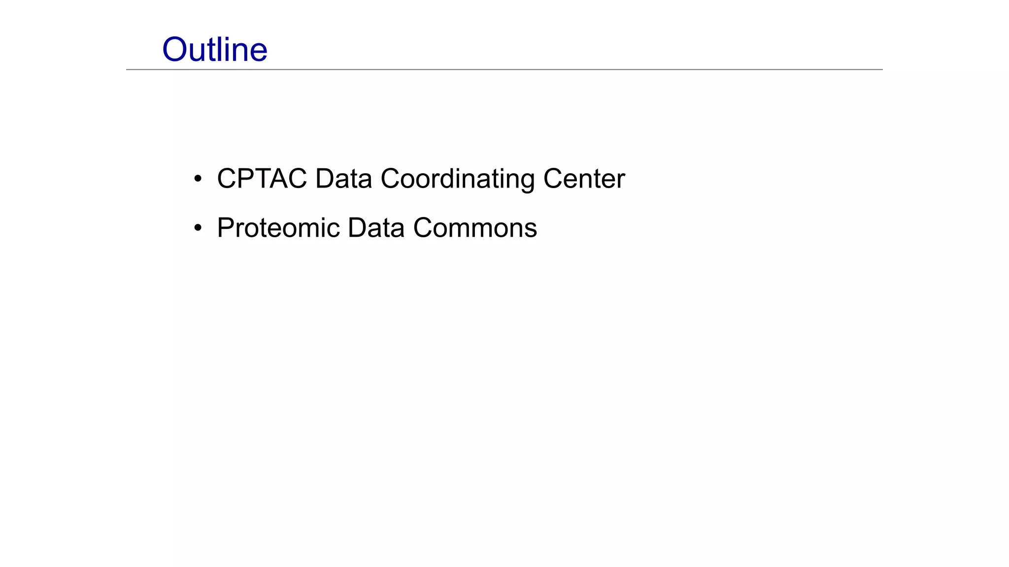 CPTAC Data Portal and Proteomics Data Commons | PPT