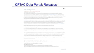 CPTAC Data Portal and Proteomics Data Commons | PDF