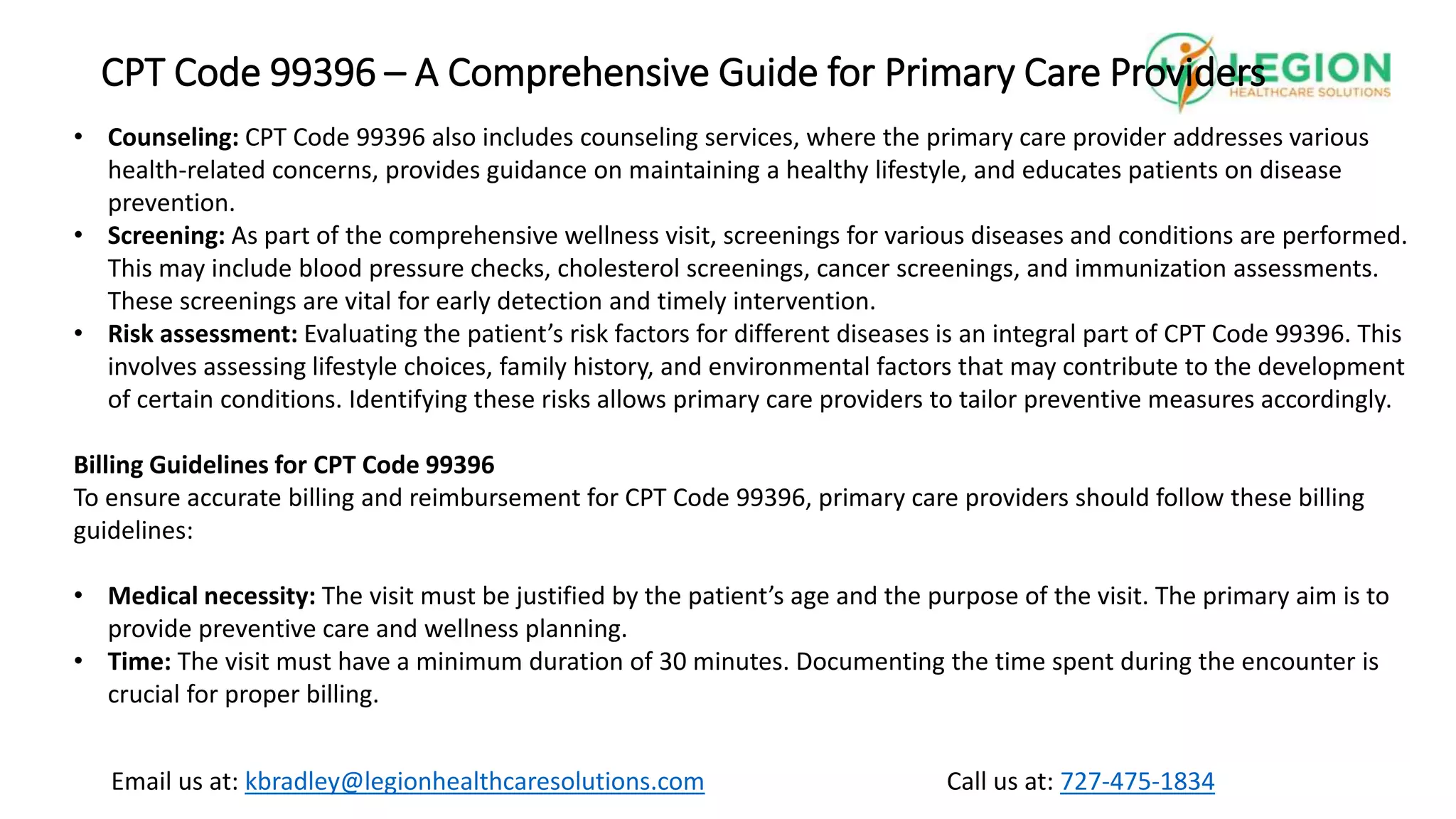 CPT Code 99396 – A Comprehensive Guide for Primary Care Providers.pptx