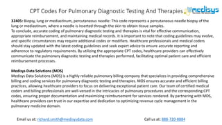CPT Codes For Pulmonary Diagnostic Testing And Therapies.pptx | Lung ...