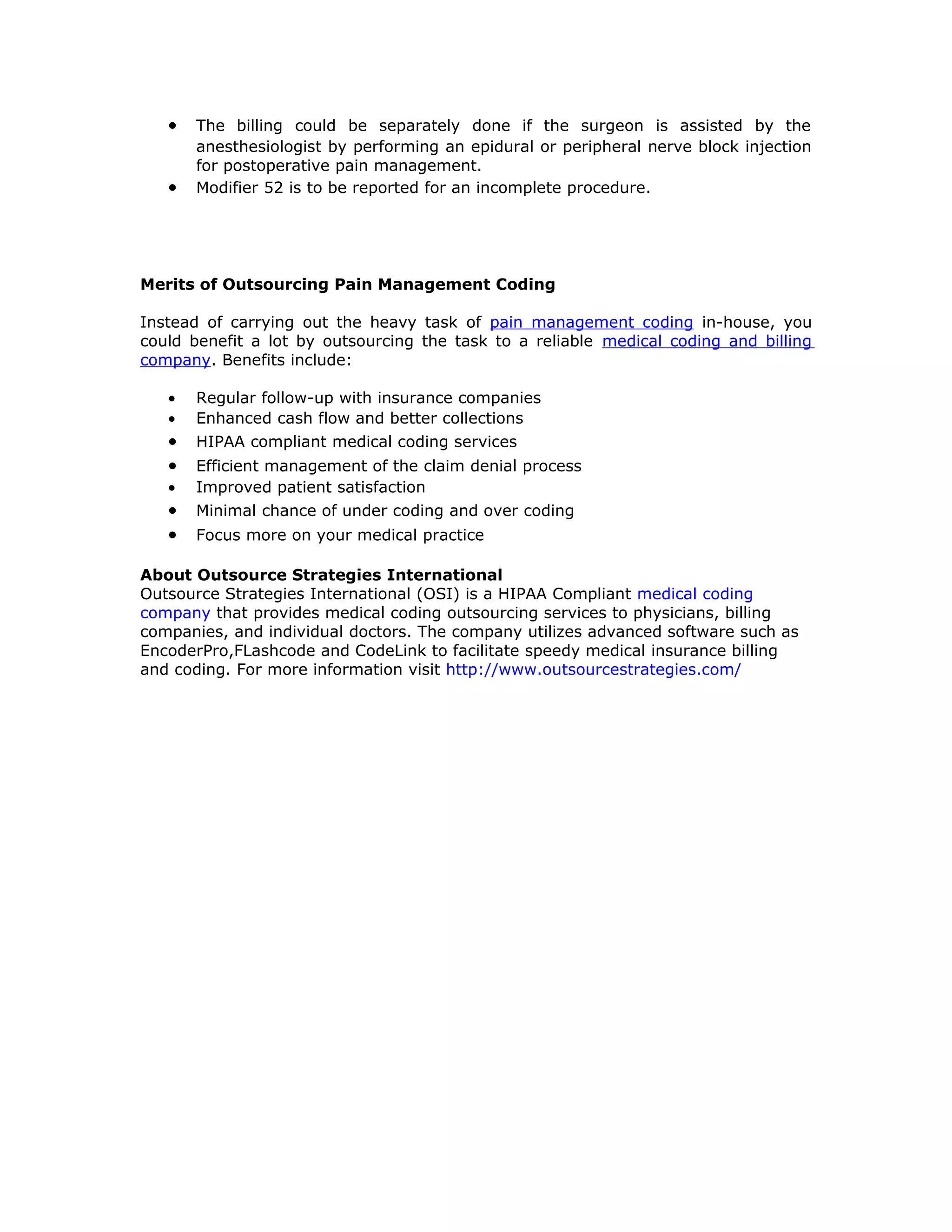 Cpt coding for pain management(1) | PDF