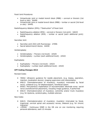 Cpt coding for pain management(1) | PDF