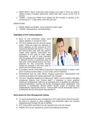 Cpt coding for pain management(1) | PDF