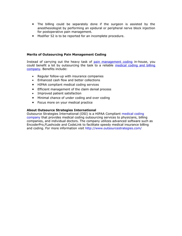 Cpt coding for pain management(1) | PDF