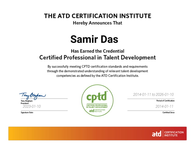 CPTD Certification | PPT