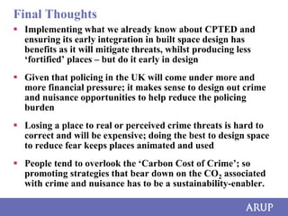 CPTED Presentation given to London First | PPT