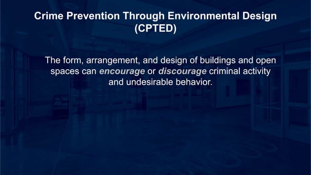 Understanding CPTED Principles + School Safety | PPTX | Home Security ...