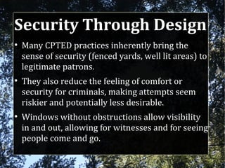 CPTED Presentation | PPT