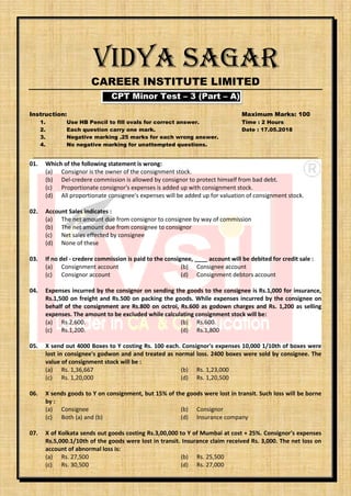 Cpt english (minor test 3) (17.5.2018) | PDF