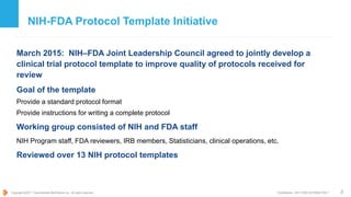Common Protocol Template (CPT) Initiative - Collaboration with FDA and NIH | PPTX