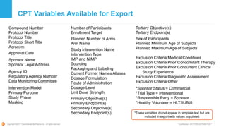 Common Protocol Template (CPT) Initiative - CPT and Disclosure: Connecting Critical Processes | PPT