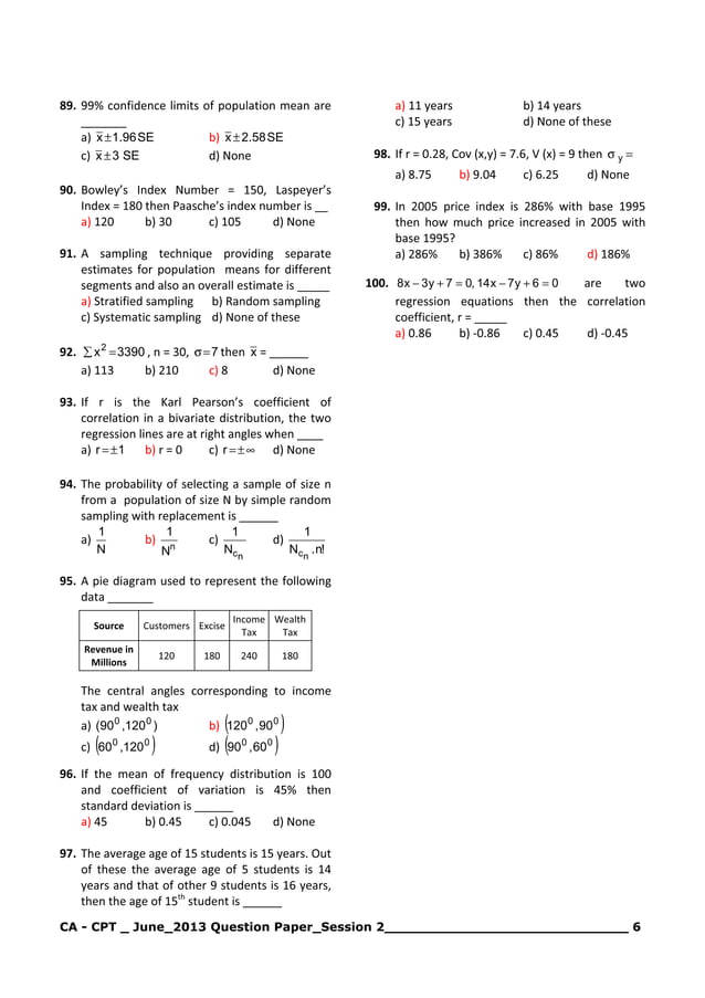 Cpt june 2013 question paper with solution[carocks.wordpress.com] | PDF