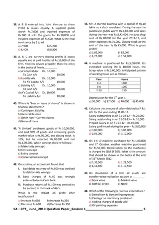Cpt june 2013 question paper with solution[carocks.wordpress.com] | PDF