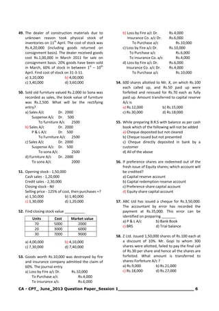 Cpt june 2013 question paper with solution[carocks.wordpress.com] | PDF