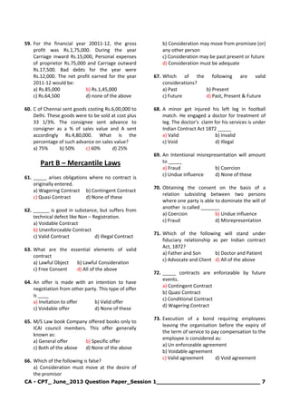 Cpt june 2013 question paper with solution[carocks.wordpress.com] | PDF