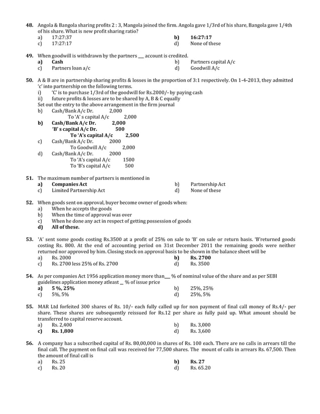 CA Cpt june 2014 question paper | PDF