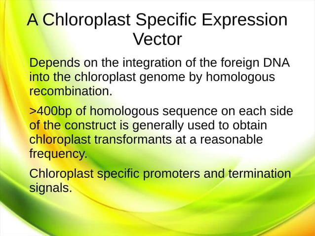 Chloroplast transformation | ODP