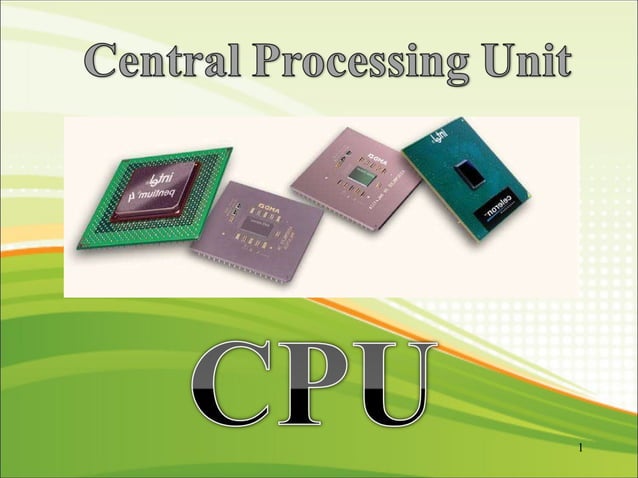 Cpu | PPT | Operating Systems | Computer Software and Applications