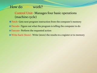 Cpu | PPTX | Operating Systems | Computer Software and Applications