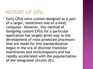 Cpu | PPT
