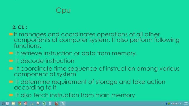 Cpu Introduction To Computer