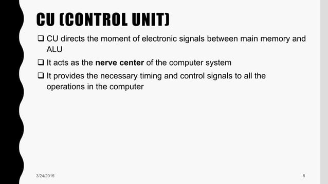CPU (Central Processing Units) | PPTX | Computing | Technology & Computing