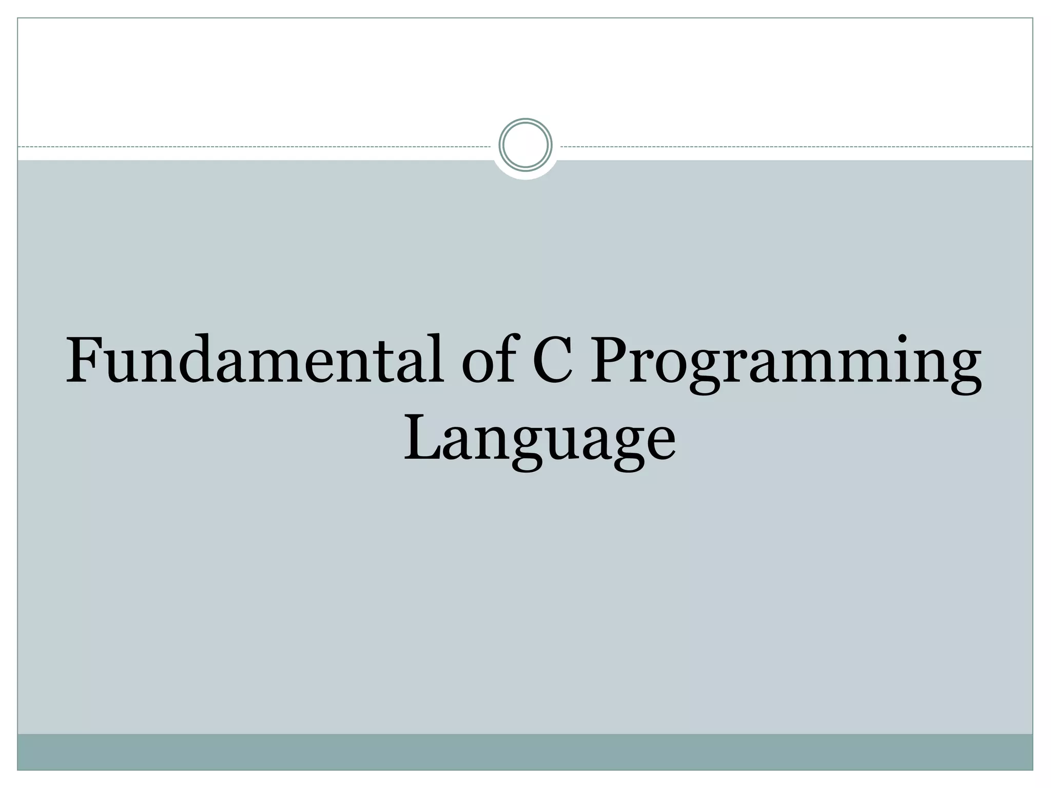 Cpu-fundamental of C | PPT