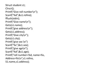 Basic of Structure,Structure members,Accessing Structure member,Nested ...