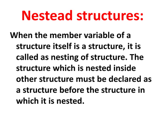 Basic of Structure,Structure members,Accessing Structure member,Nested ...