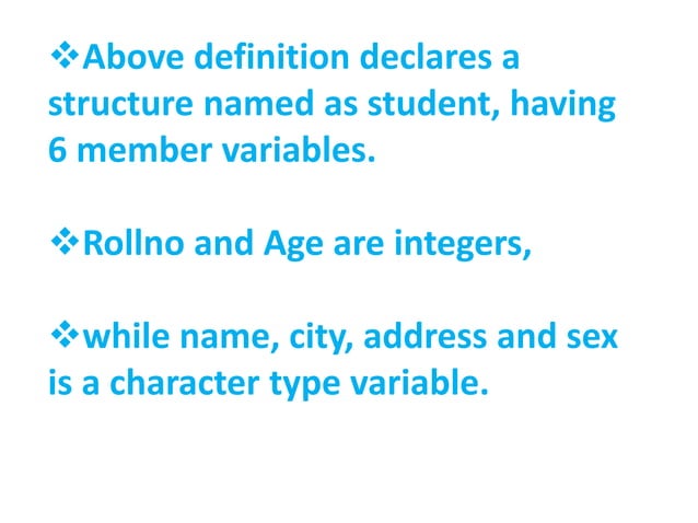 Basic of Structure,Structure members,Accessing Structure member,Nested Structure…. | PPTX