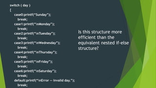 Switch statement, break statement, go to statement | PPT
