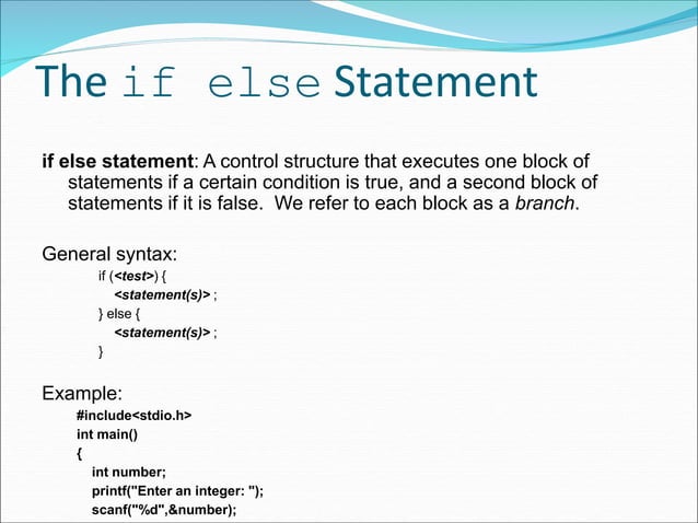 Nesting of if else statement & Else If Ladder | PPTX