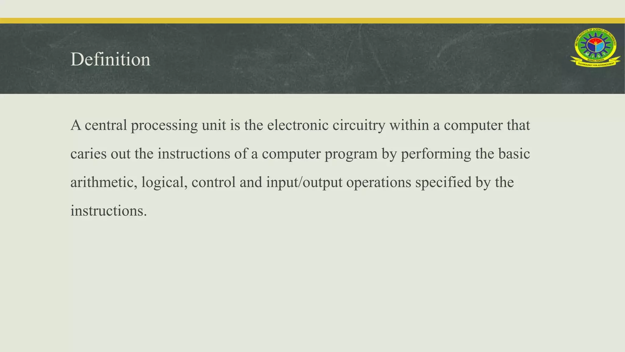 CPU (Central processing unit) | PPTX