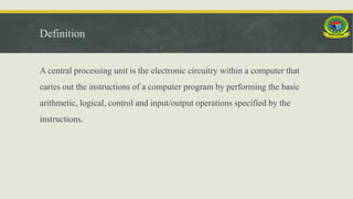 CPU (Central processing unit) | PPTX