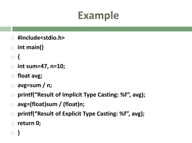 Type conversion, precedence, associativity in c programming | PPT
