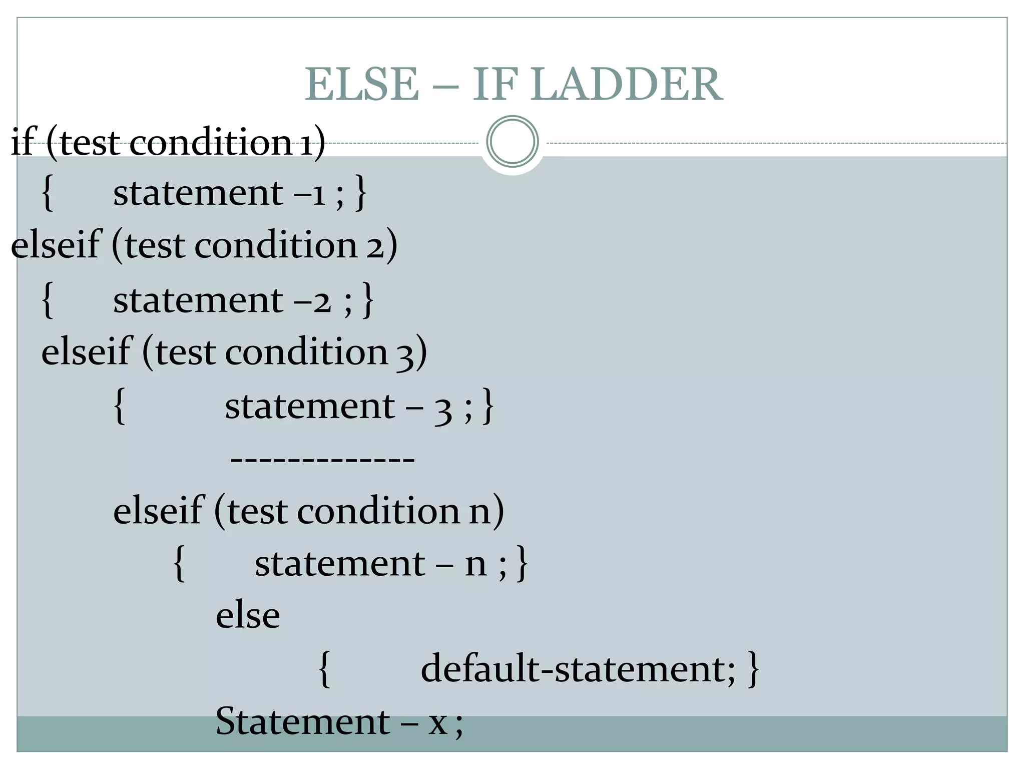 Decision Making And Branching In C Programming Ppt 3727