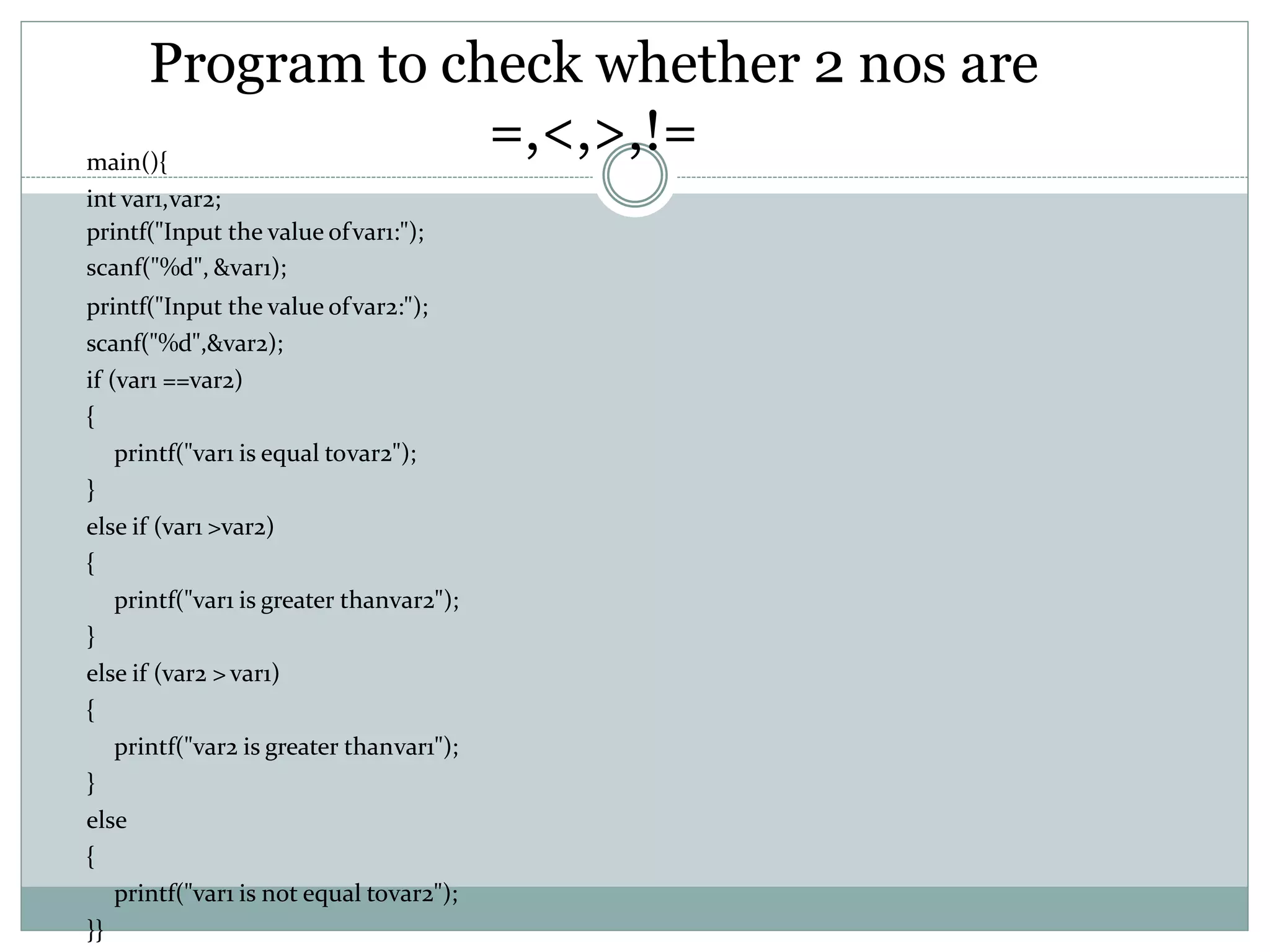 Decision Making And Branching In C Programming Ppt 