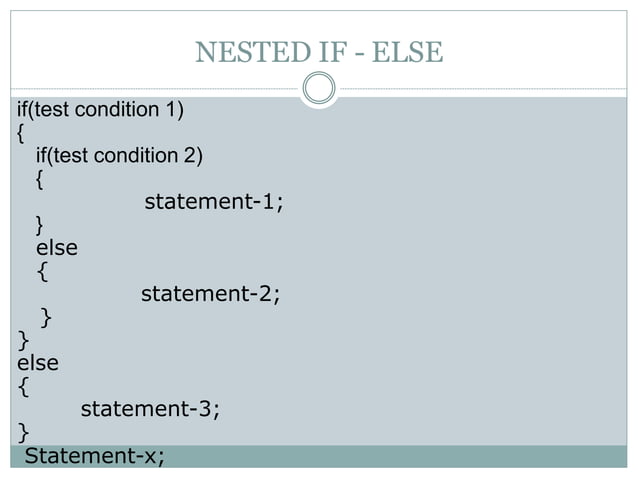 Decision Making And Branching In C Programming Pptx Programming Languages Computing
