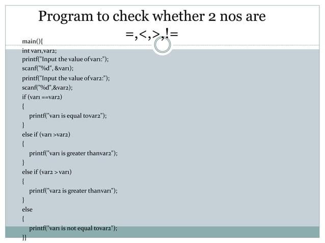 Decision Making And Branching In C Programming Pptx Programming